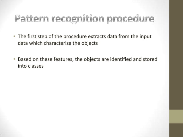 Artificial intelligence Pattern recognition system | PPTX | Artificial Intelligence | Technology ...