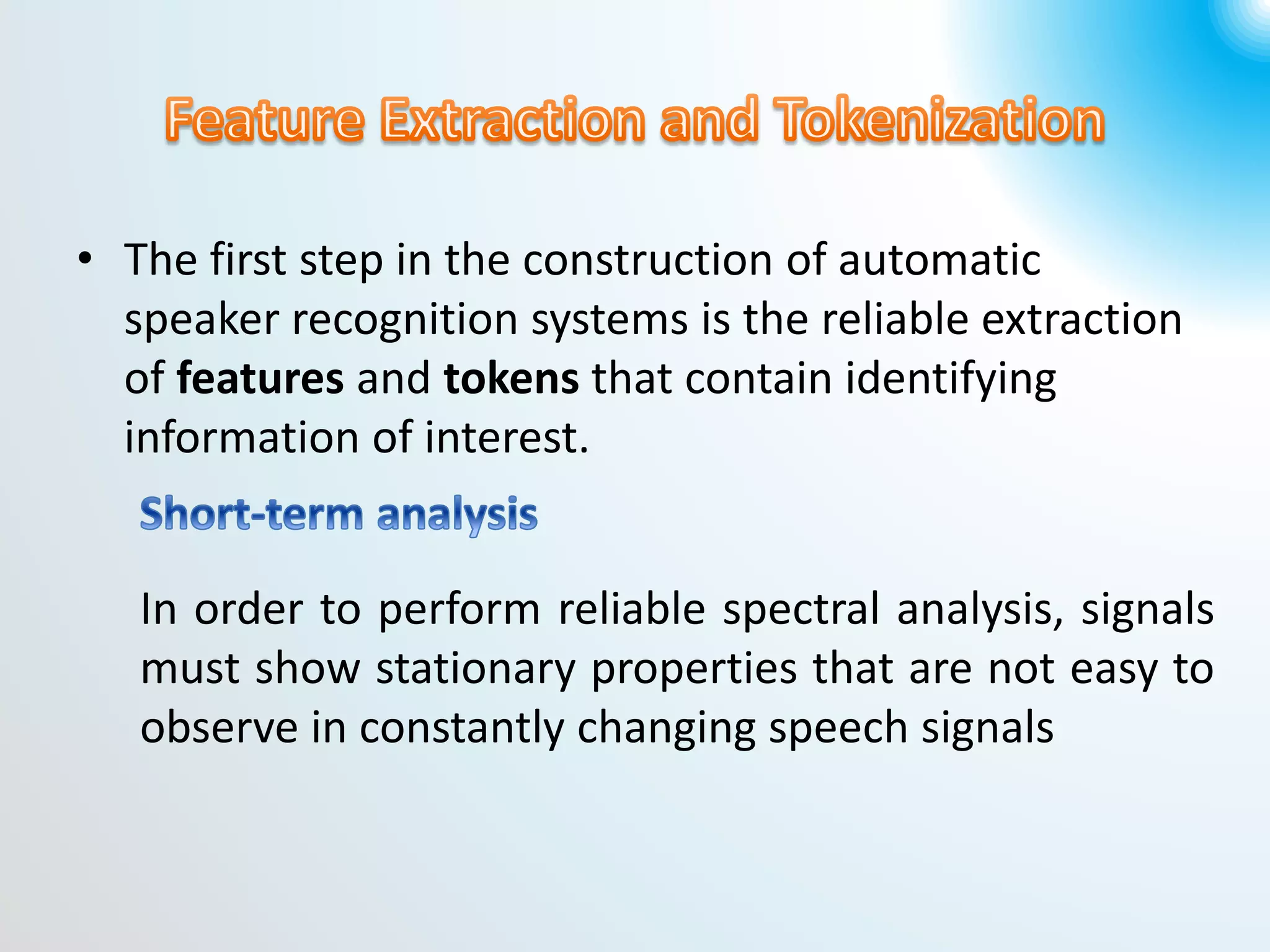 Pattern recognition voice biometrics | PPTX