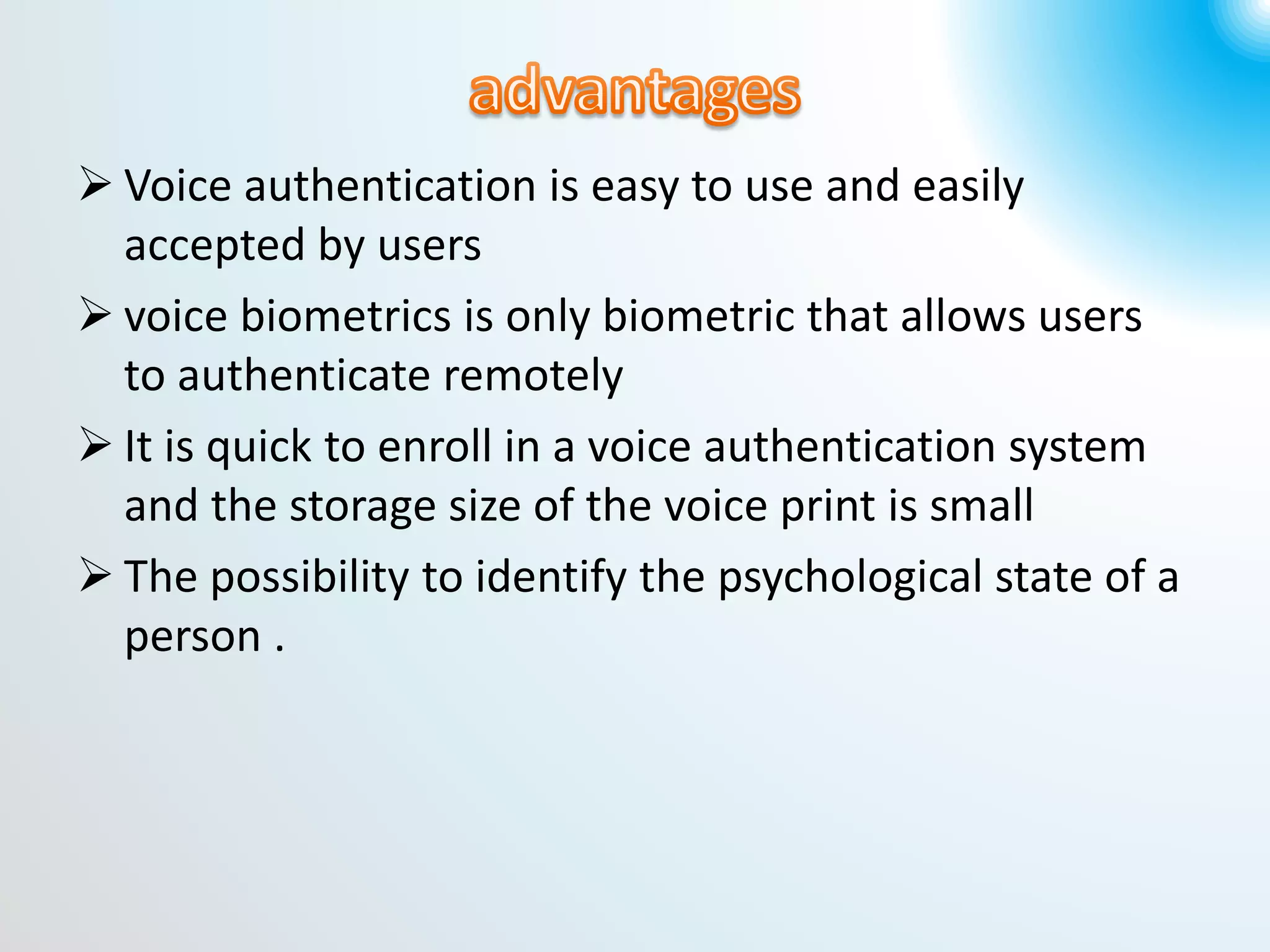 Pattern recognition voice biometrics | PPTX