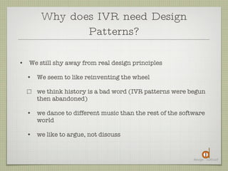 IVR Design Patterns | PPT