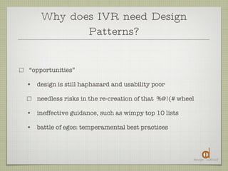 IVR Design Patterns | PPT