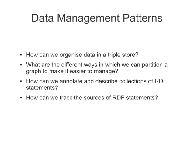 Linked Data Patterns | PPT
