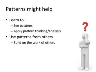 Patterns and Pattern Thinking for Analysis and Innovation | PPT