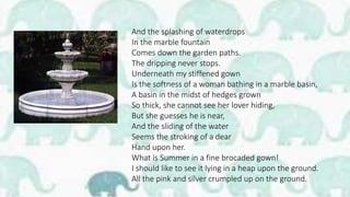 Patterns by Amy Lowell | PPT