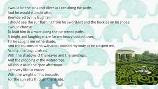Patterns by Amy Lowell | PPT