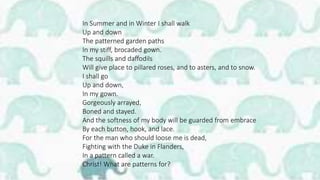Patterns by Amy Lowell | PPT