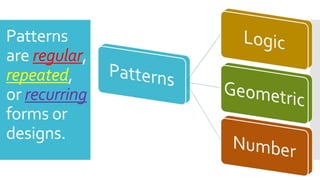 Patterns.pptx | Educational Assessment | Education