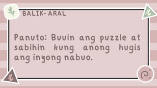 Determines the missing term/s in a given continuous pattern using one attribute (letters ...