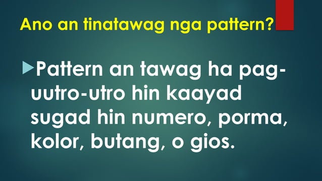 Understanding Patterns Lesson in Grade 1 | PPTX