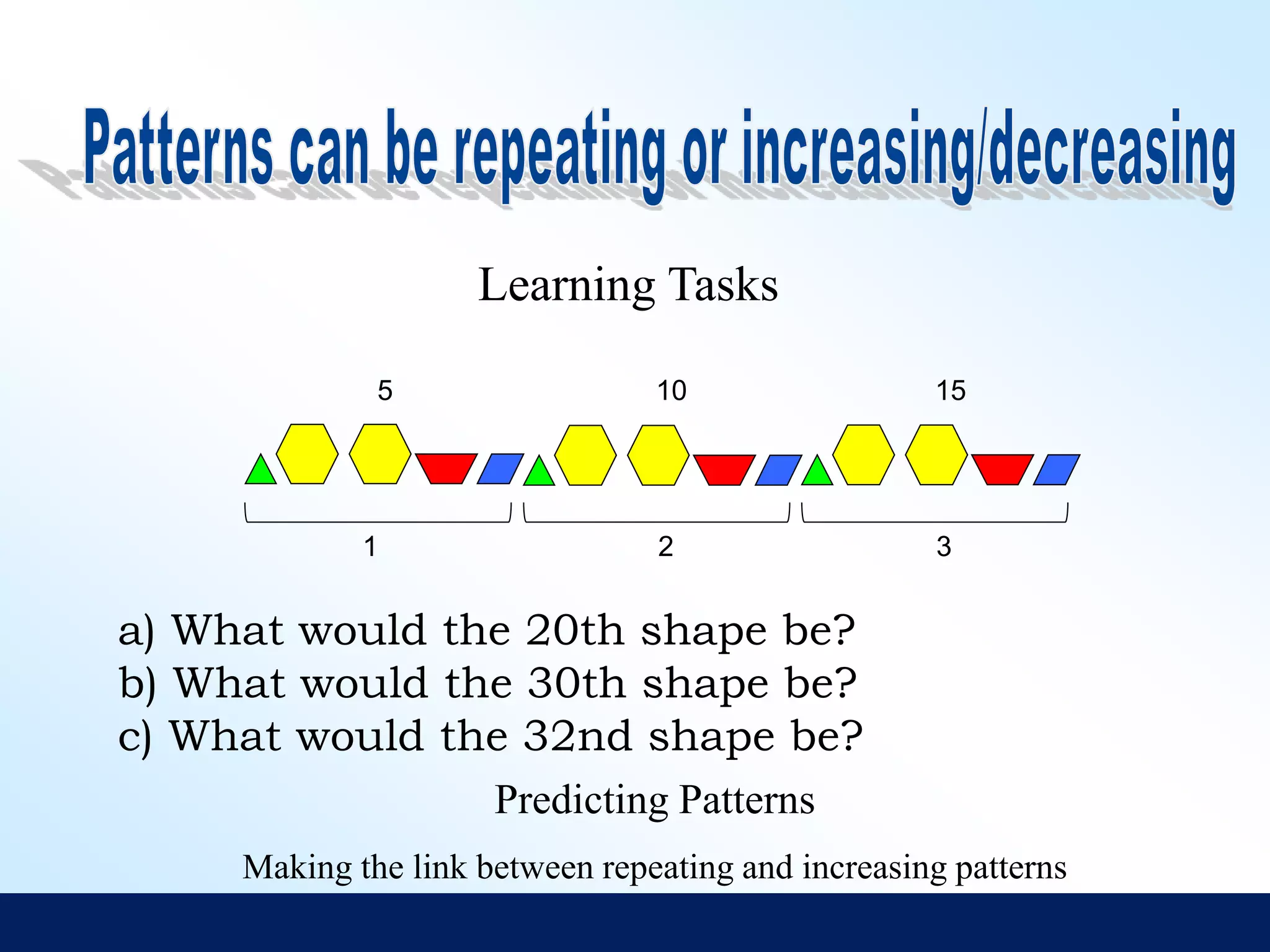 Patterns and-algebra-grade-2 powerpoint | PPT