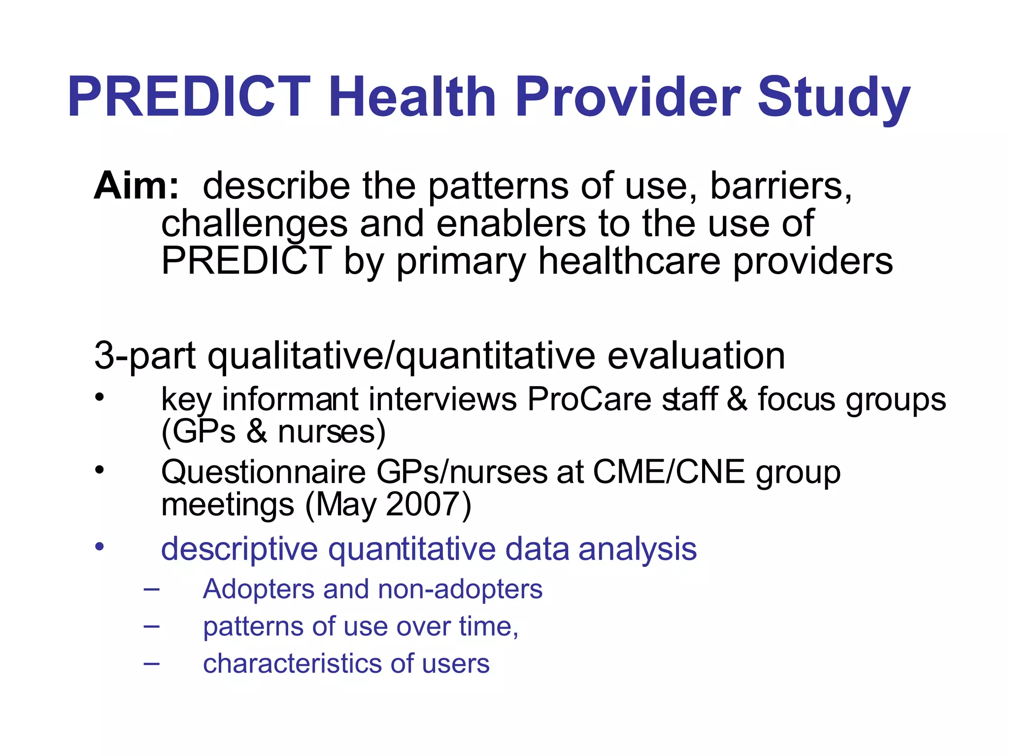 Patterns Of Adoption And Use Of A Web Based Decision Support System For