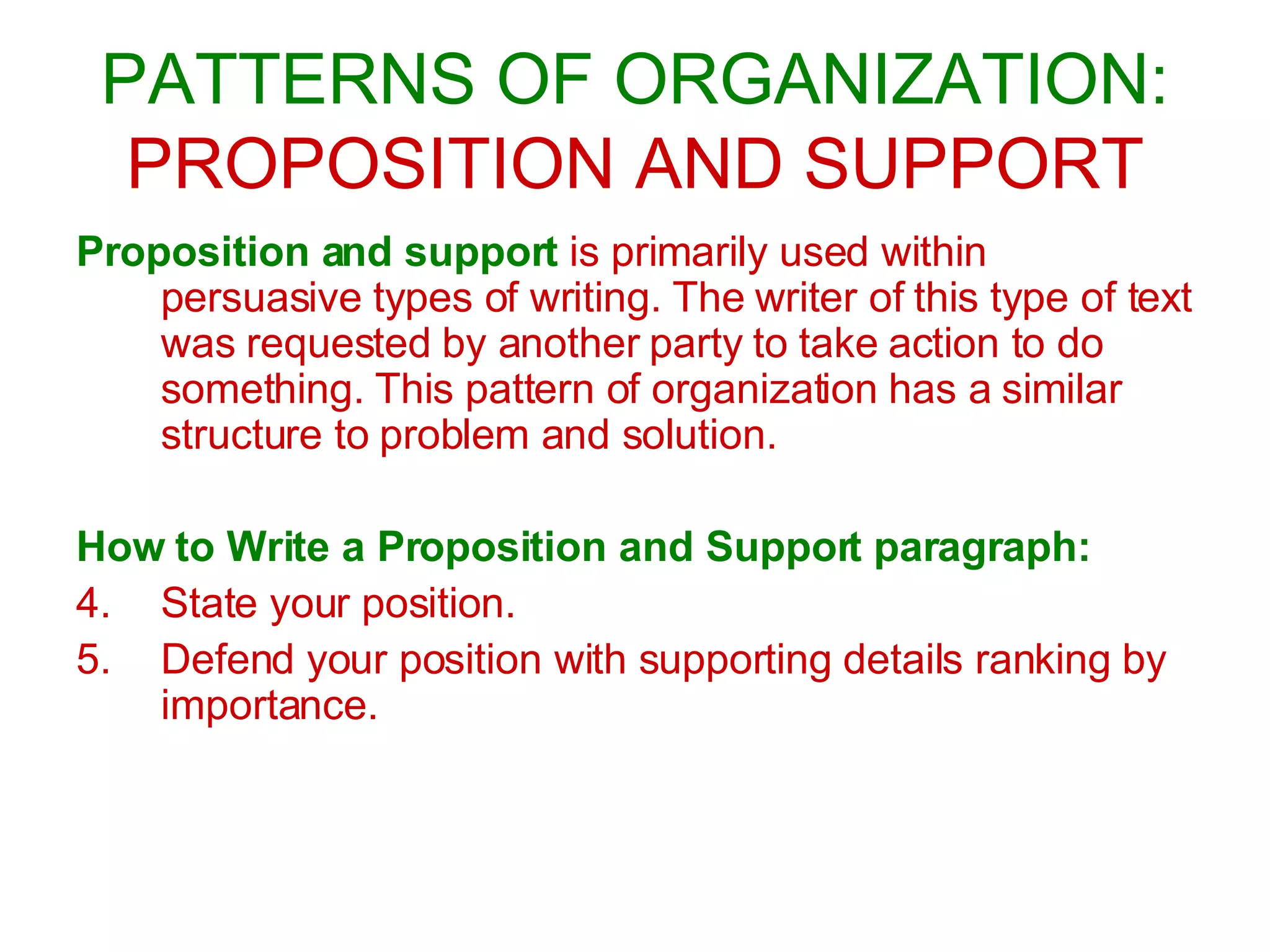 Patterns Of Organization | PPT