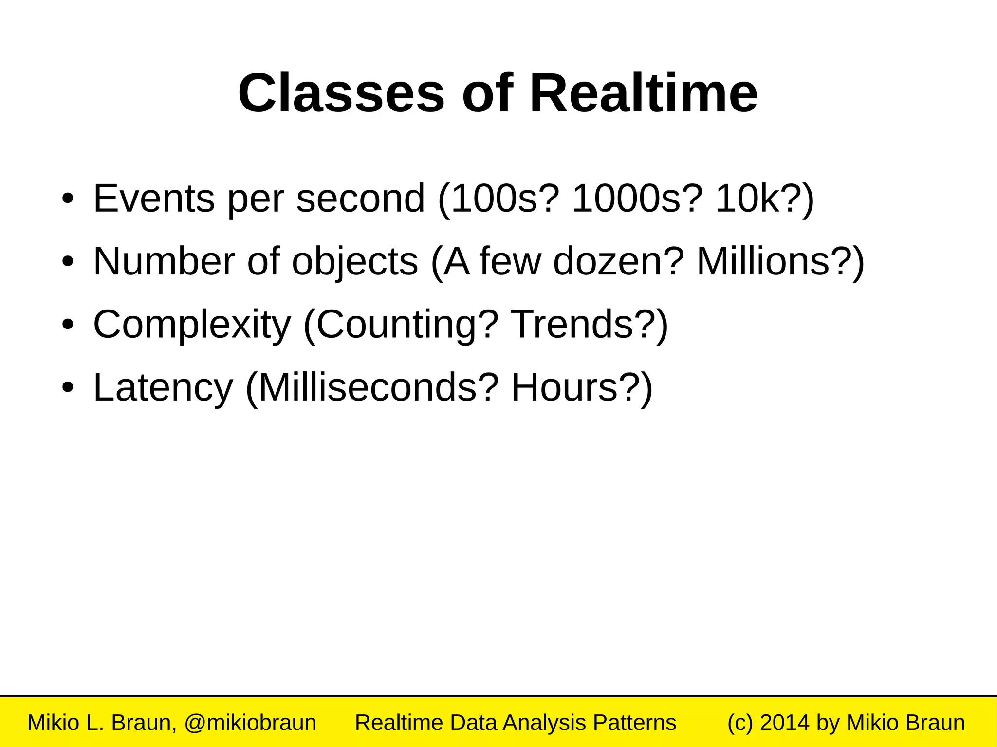 Realtime Data Analysis Patterns | PPT