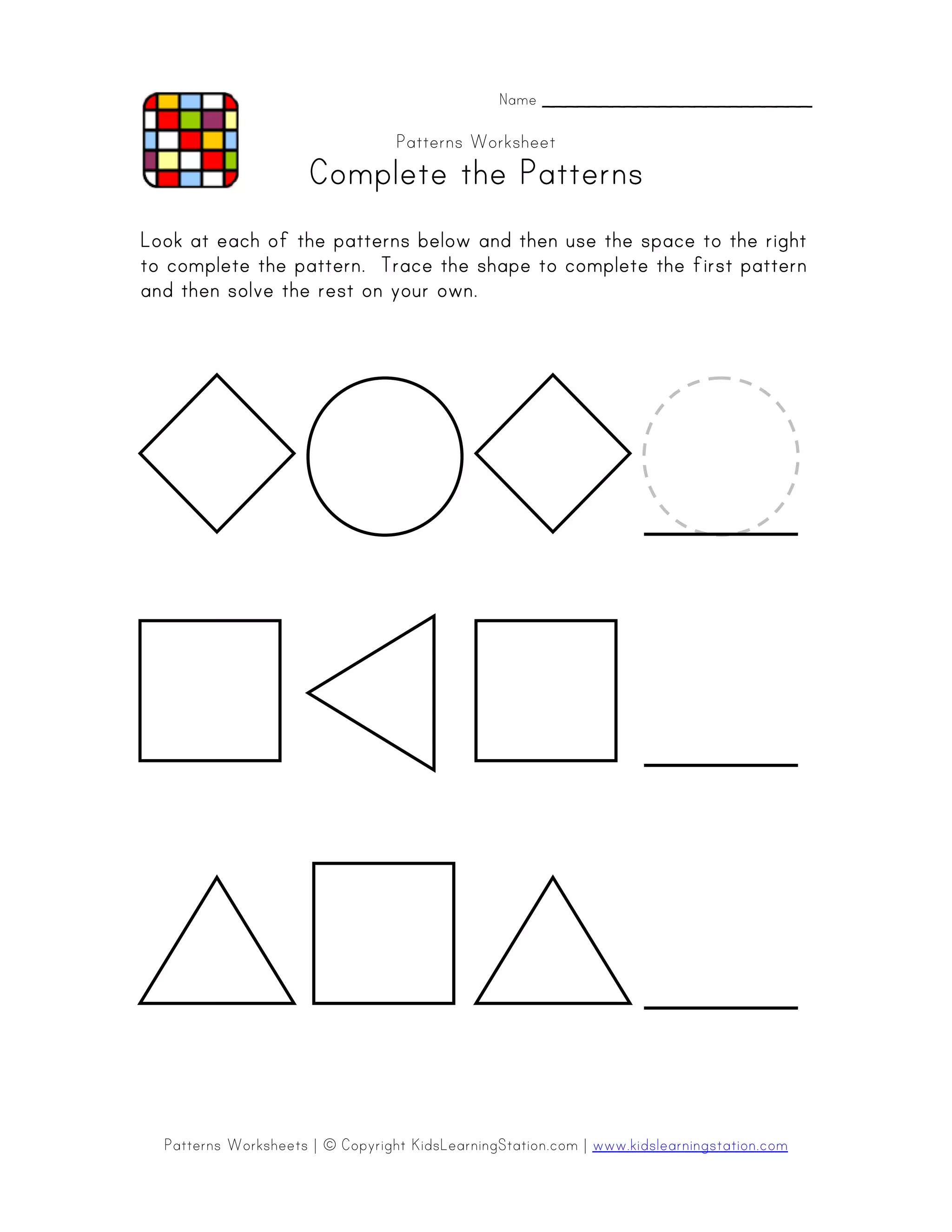 Patterns worksheet-1easybw | PDF