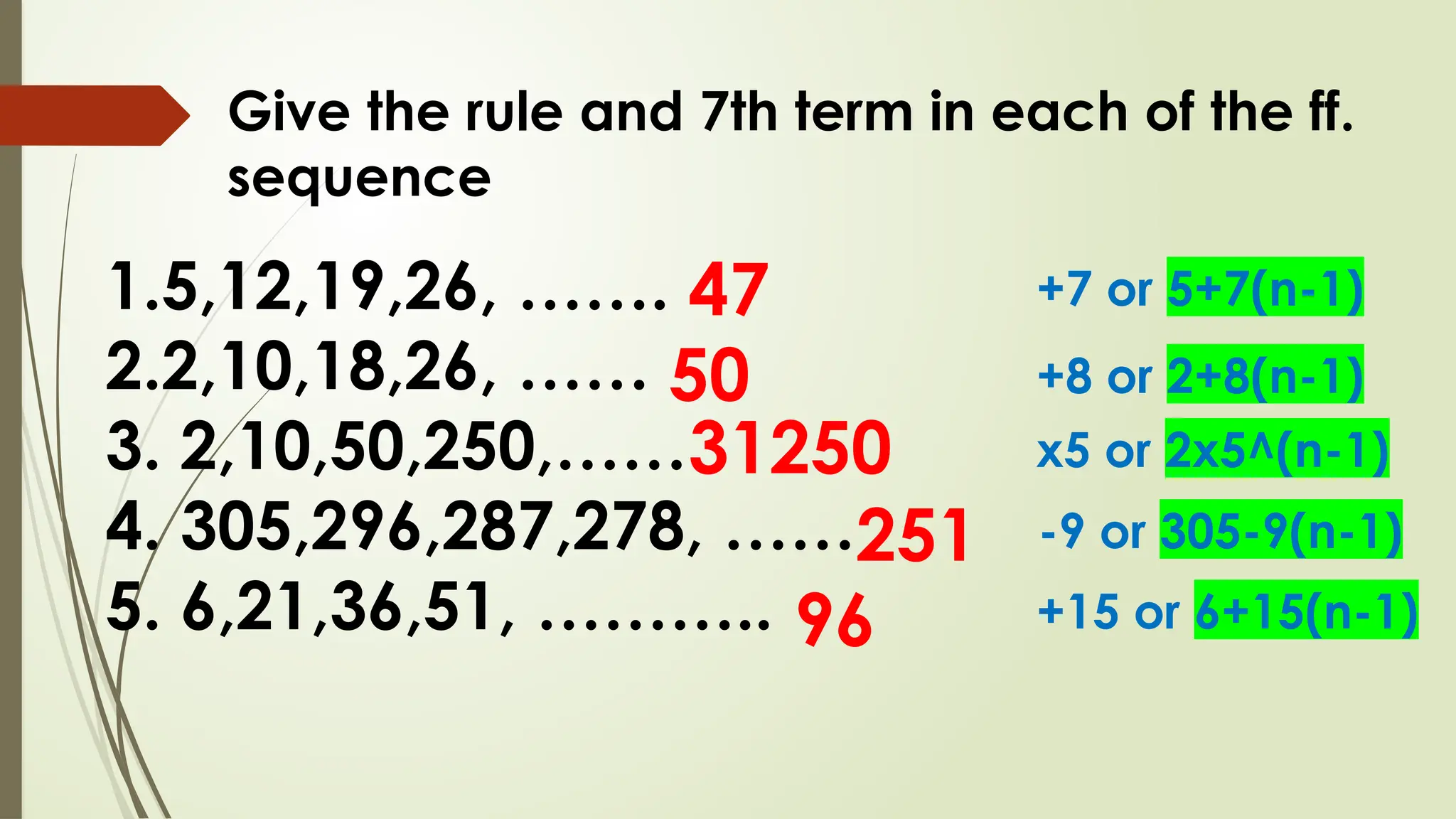 Mathematics Grade 6:Patterns and Algebra1 | PPTX