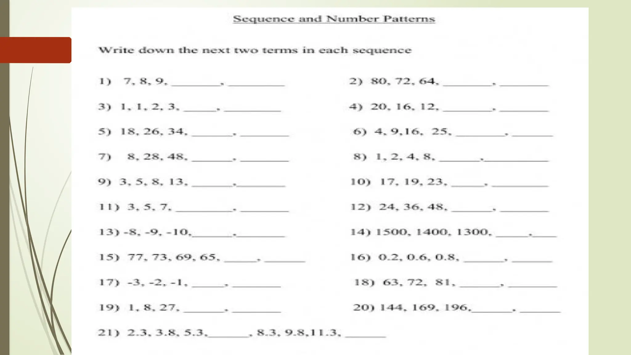 Mathematics Grade 6:Patterns and Algebra1 | PPTX