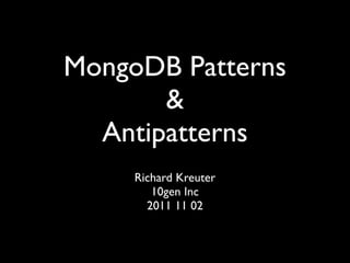 Patterns and antipatterns | PPT