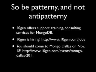 Patterns and antipatterns | PPT