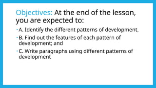 PATTERNS AND DEVELOPMENT.pptx........... | PPT