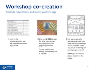 TfL: patterns and projects | PPT