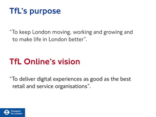 TfL: patterns and projects | PPT