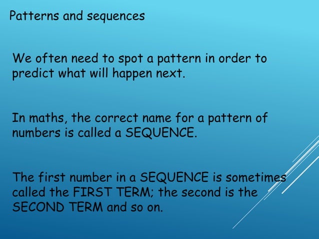 Patterns and sequences | PPT | Internet for Beginners | Internet
