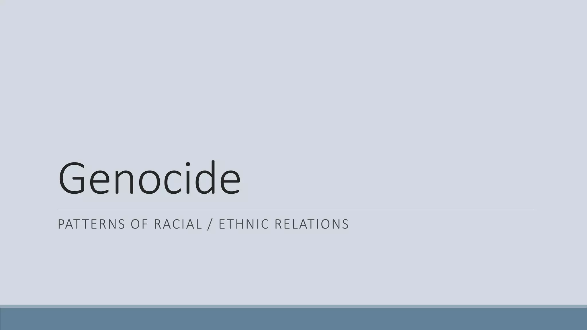 Patterns of racial and ethnic relations | PPTX