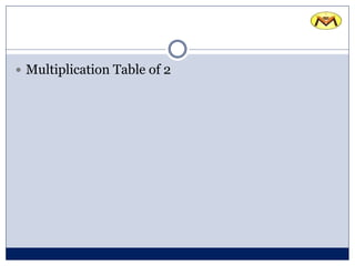 Patterns in multiplication | PPSX