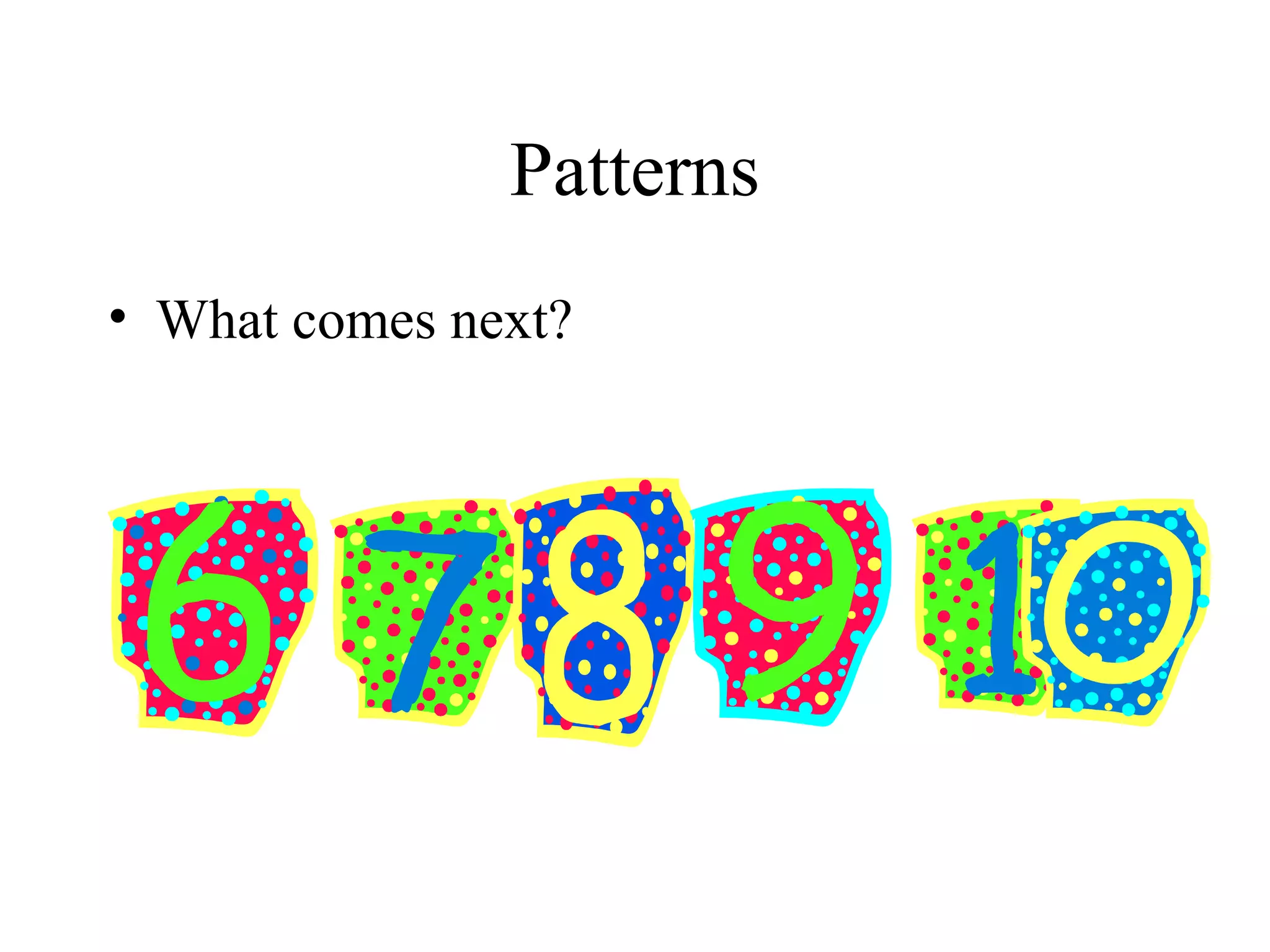 Patterns (math) | PPT