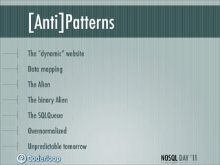 Patterns / Antipatterns with NoSQL | PDF