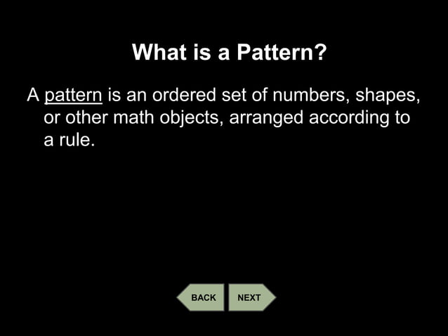 Patterns number and geometric | PPSX | Science