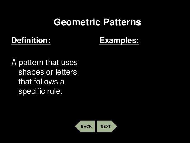 Patterns number and geometric