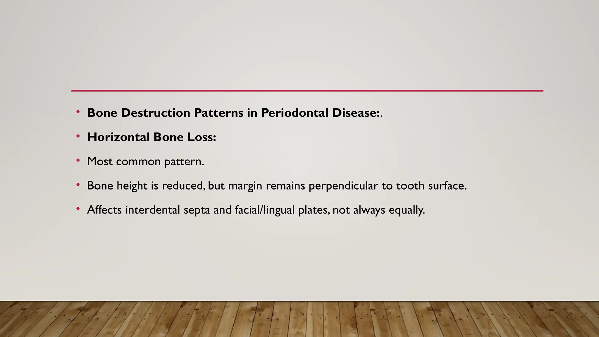 Patterns of bone loss in periodontal diseases | PPTX