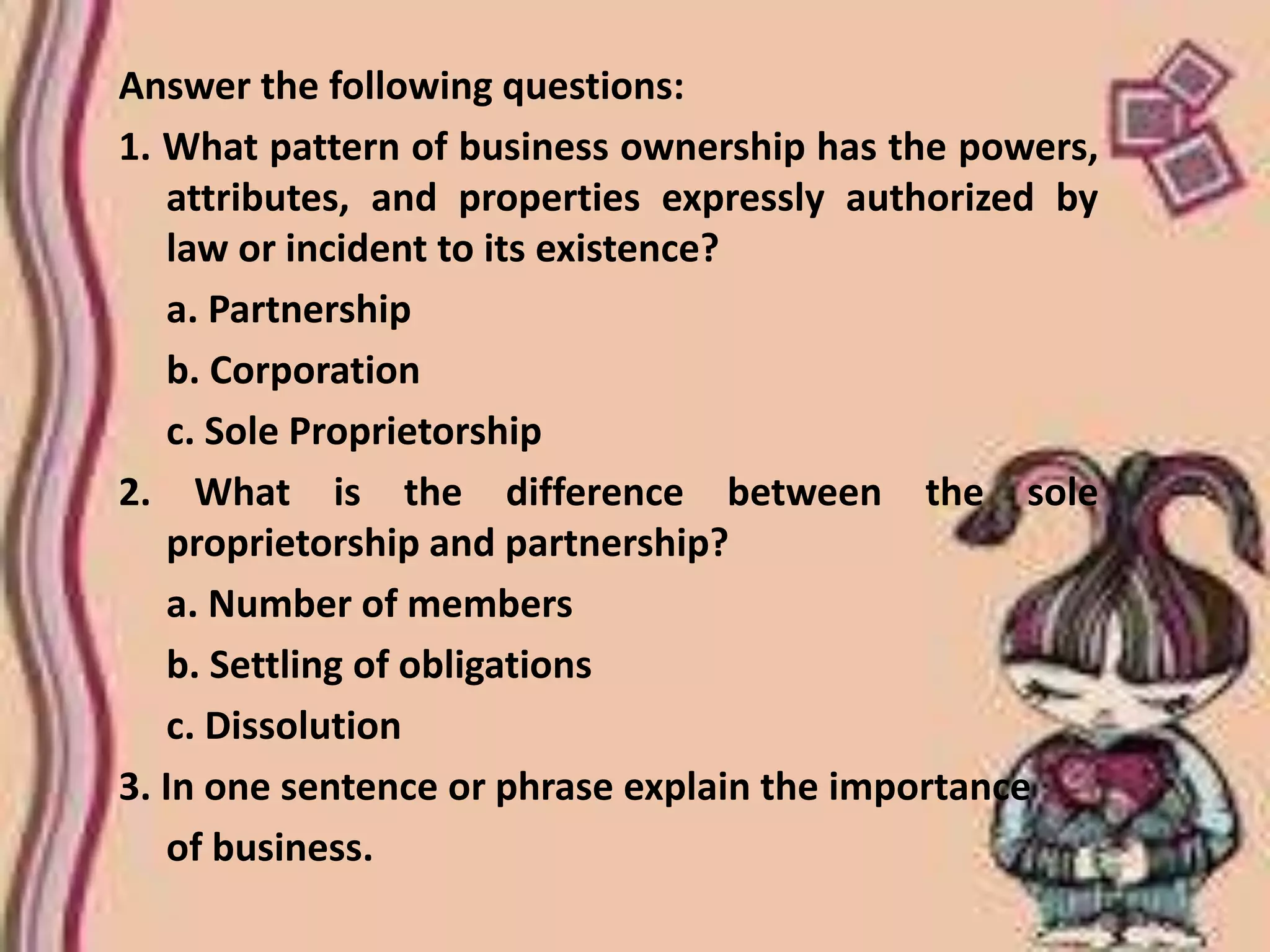 PATTERNS OF BUSINESS OWNERSHIP | PPTX