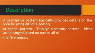 Reading and Writing : Patterns of Development in Writing | PPTX
