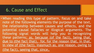 Reading and Writing : Patterns of Development in Writing | PPTX