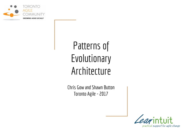 Patterns of Evolutionary Architecture | PPT