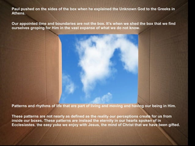 Patterns of god talk 12 9-18 | PPT