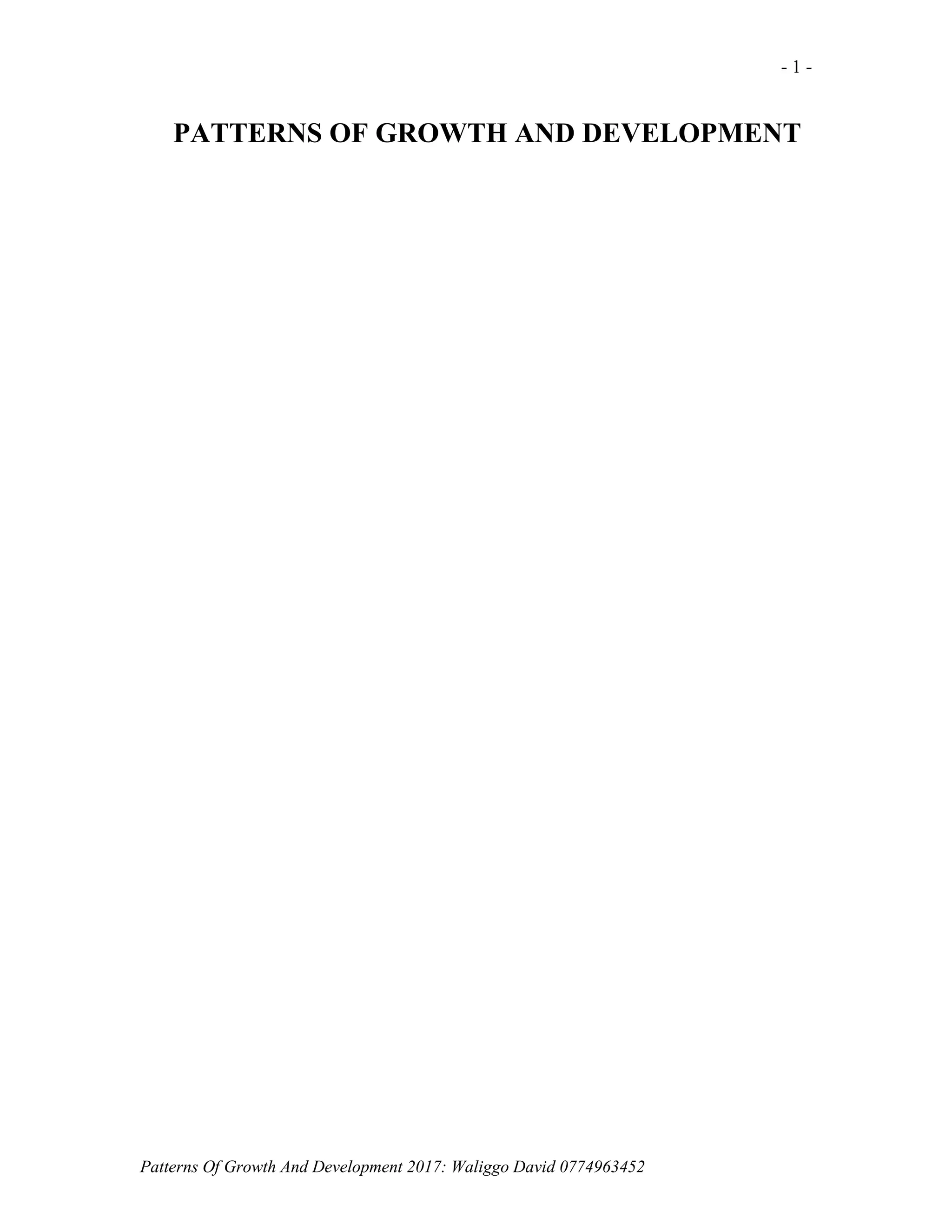 Patterns of growth and development pdf | PDF