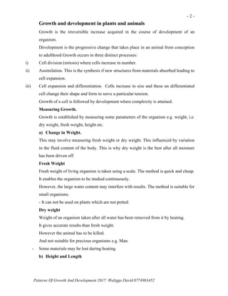 Patterns of growth and development pdf | PDF