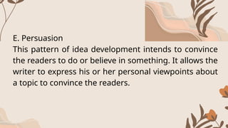 English 8, Quarter 1, Lesson 3: Patterns of Idea Development.pptx