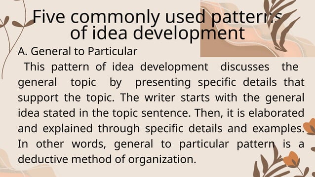 English 8, Quarter 1, Lesson 3: Patterns of Idea Development.pptx