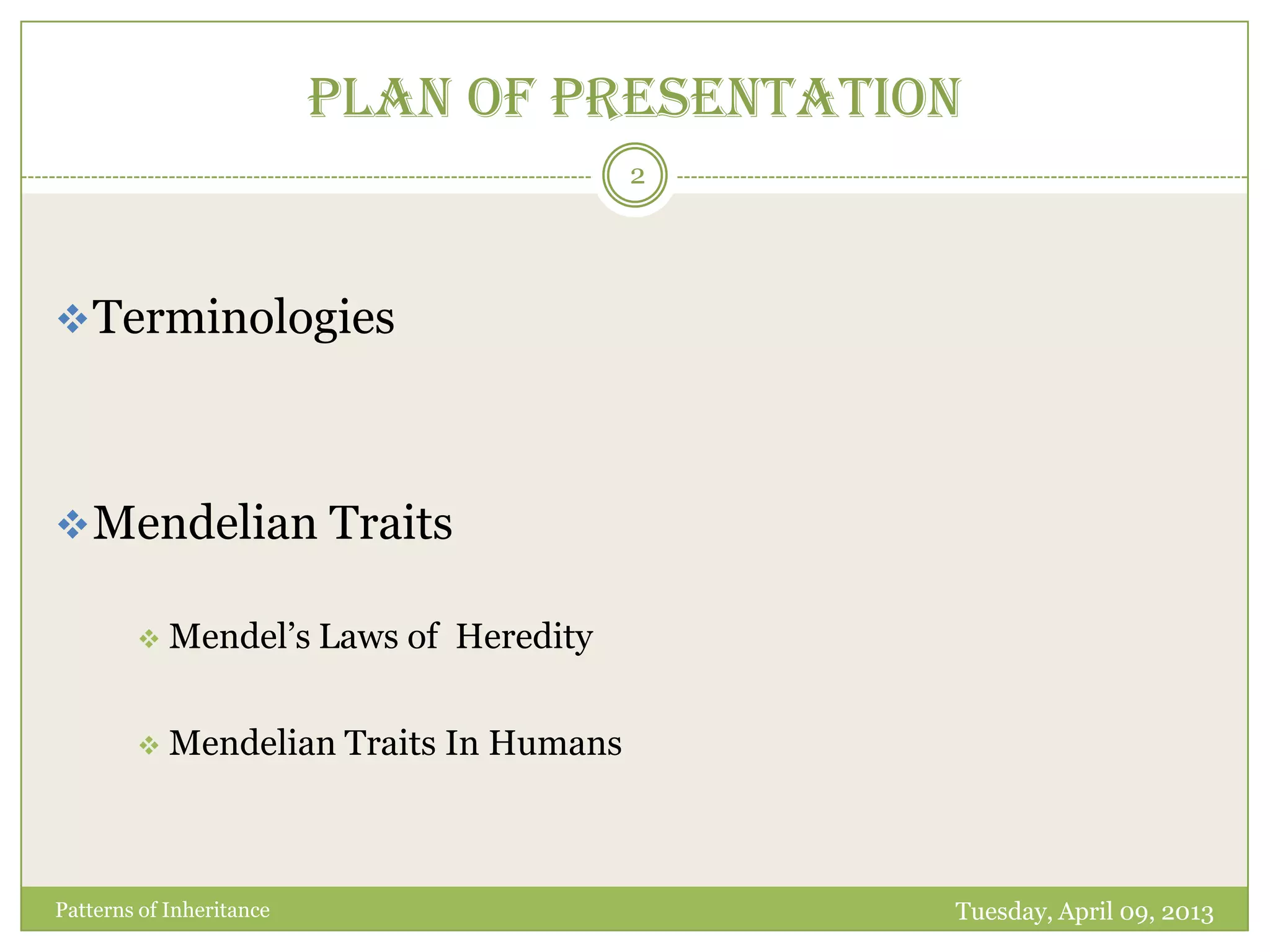 Patterns of inheritance | PPTX