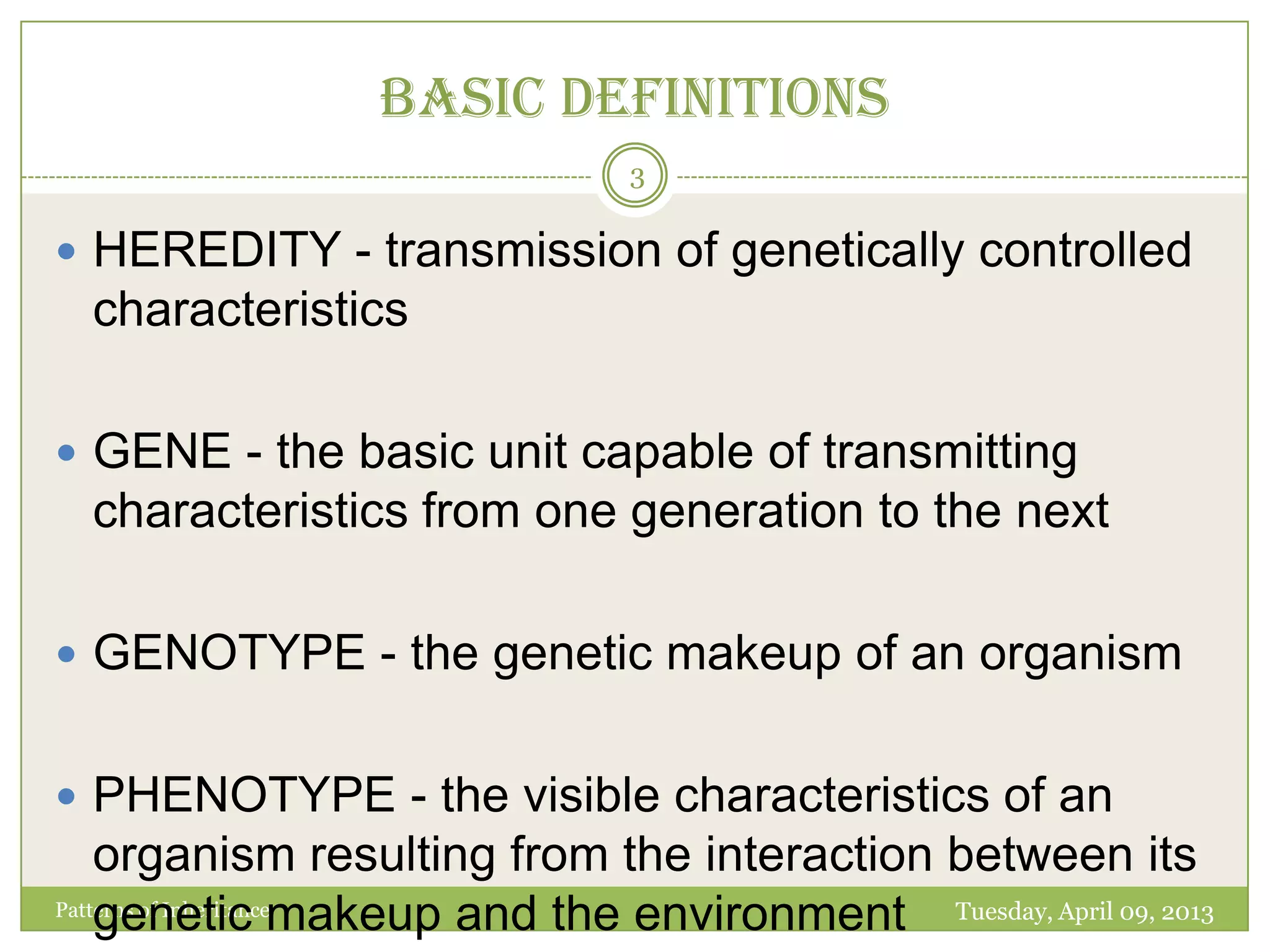 Patterns of inheritance | PPTX