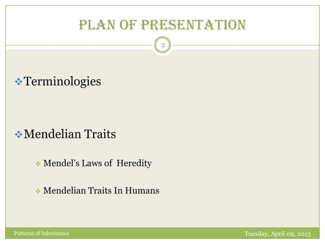 Patterns of inheritance | PPT