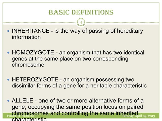 Patterns of inheritance | PPT
