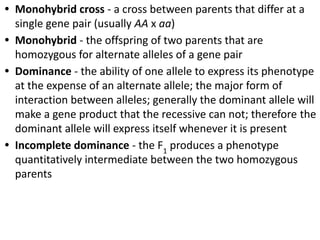 Patterns of Inheritance, Mendelian Genetics | PDF