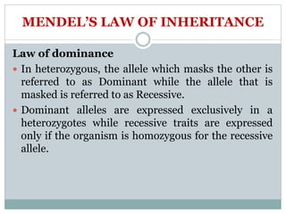 Patterns of Inheritance (Genetics) | PPTX