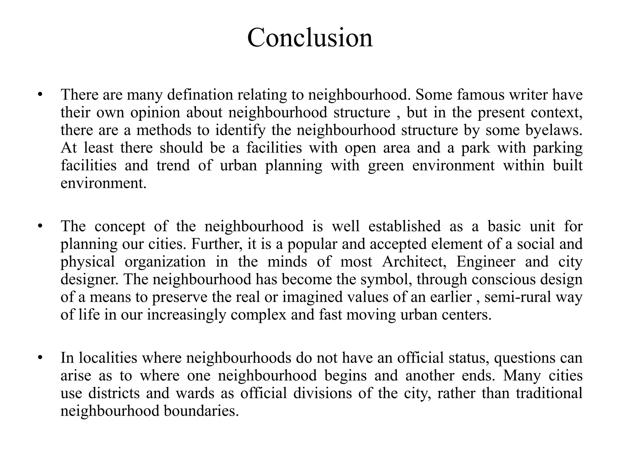 Patterns of neighbourhood structure in history | PPTX