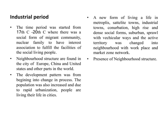 Patterns of neighbourhood structure in history | PPTX
